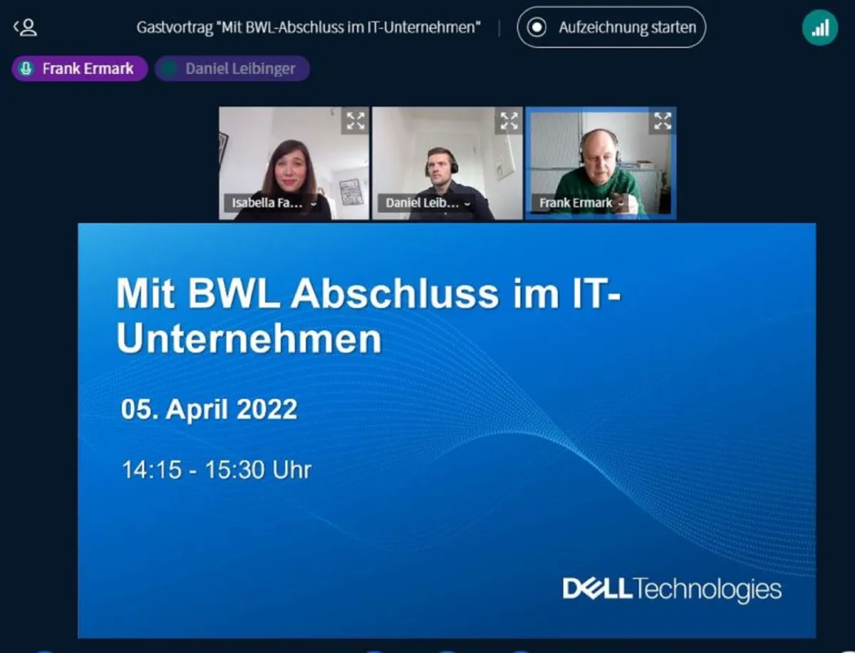 Guest lecture of Dell Technologie Germany | RWU Hochschule Ravensburg ...